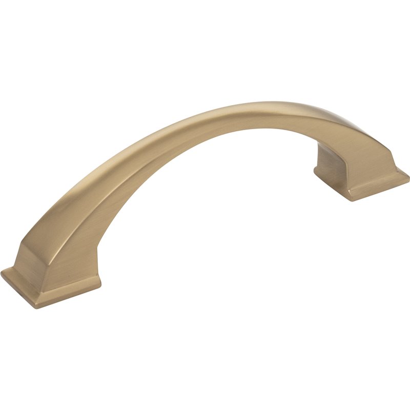 96 mm Center-to-Center Brushed Gold Arched Roman Cabinet Pull