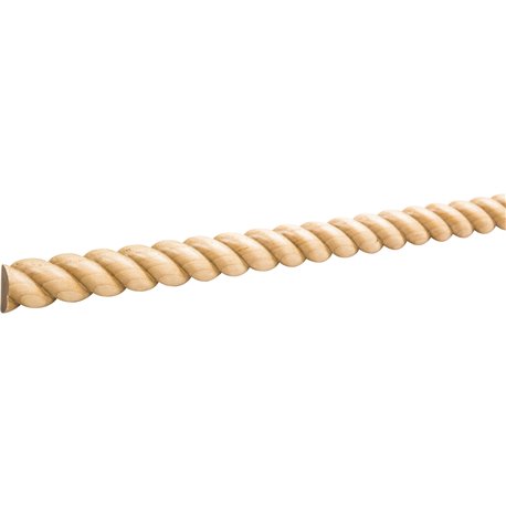 1/2" D x 1" H Alder Half Round Rope Moulding - Burroughs Hardwoods ...