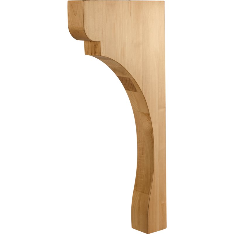 2" x 8" x 18" Transitional Vent Hood Corbel with Cove Design