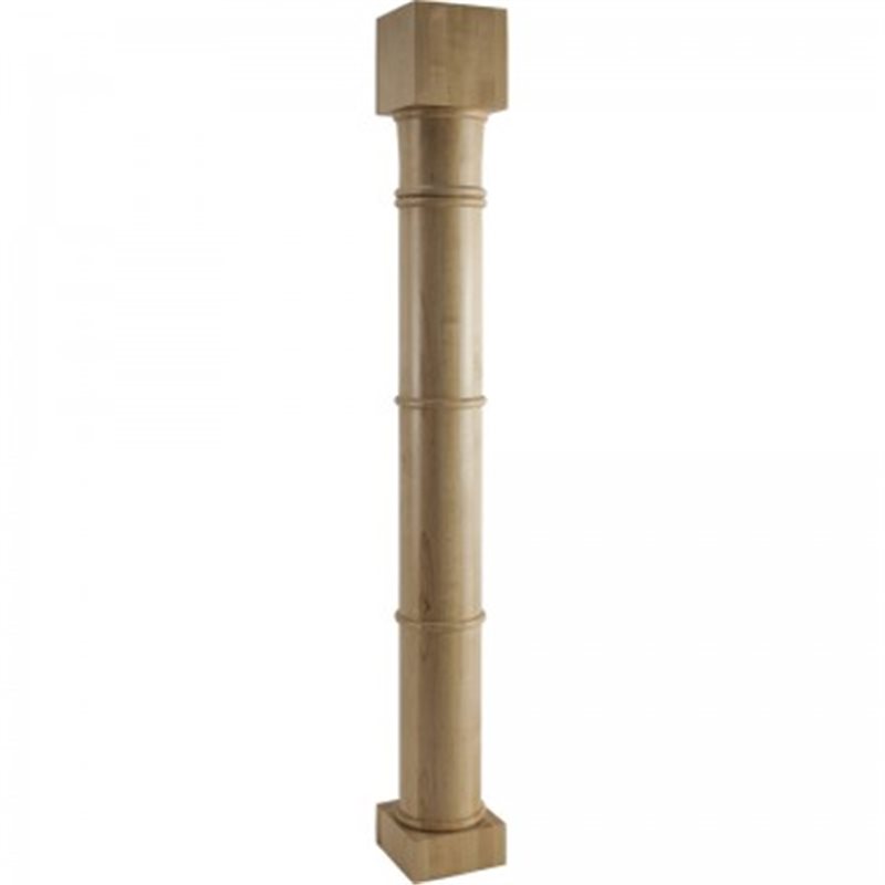 5" x 42" Turned Post with Bamboo Design