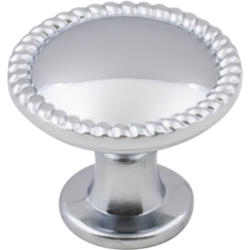 1-1/4" Diameter Zinc Die Cast Cabinet Knob with Rope Trim.