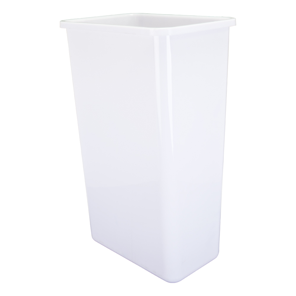 50-Quart Plastic Waste Container White. - Burroughs Hardwoods Online Store