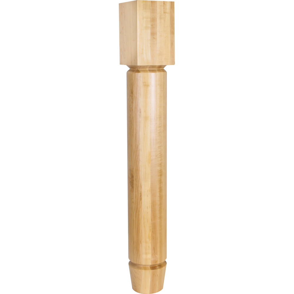 5" Round x 35-1/2" Island Post with Two "V" Grooves and Tape