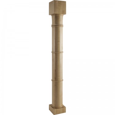 5" x 42" Turned Post with Bamboo Design