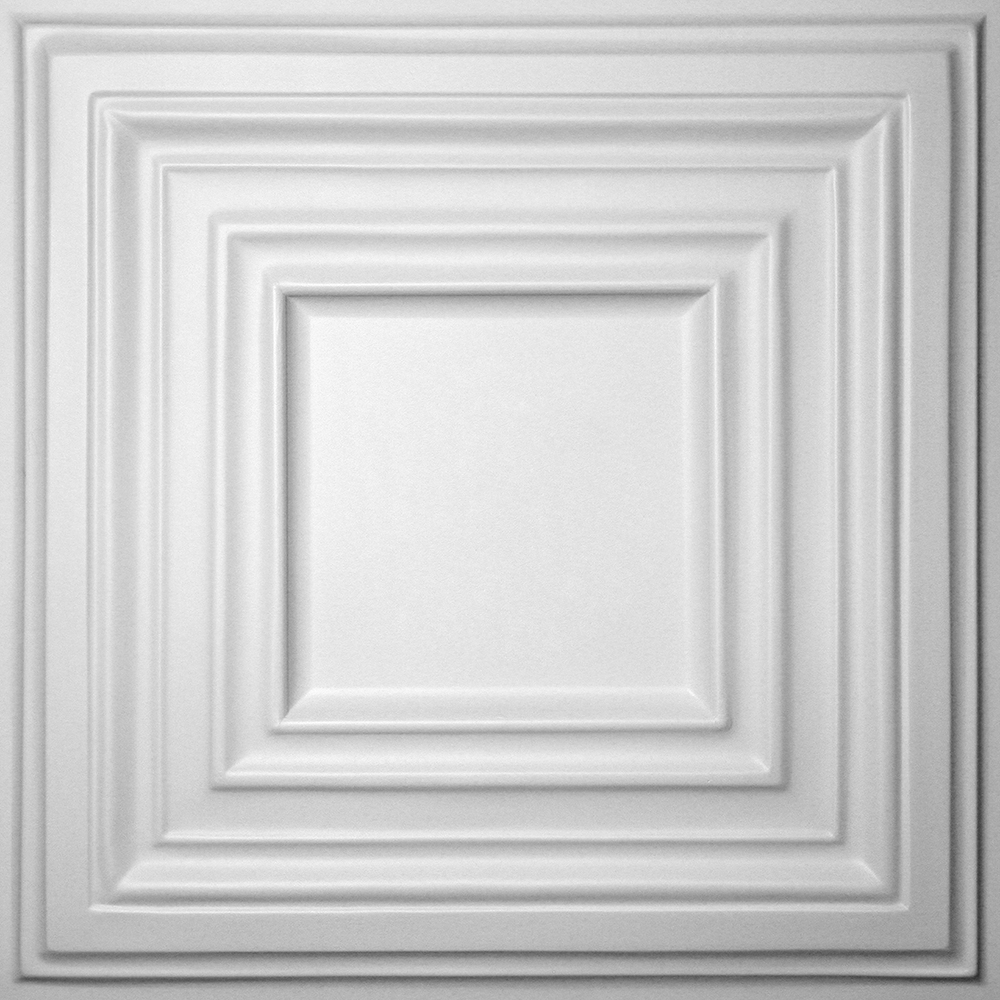"Bistro 24"" x 24"" White Ceiling Tiles"