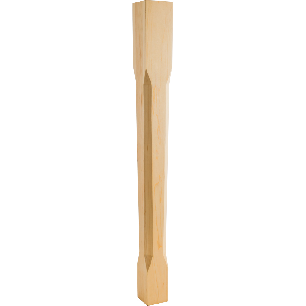 3-1/2" Square x 35-1/2" Tapered Post with Chamfer Edges