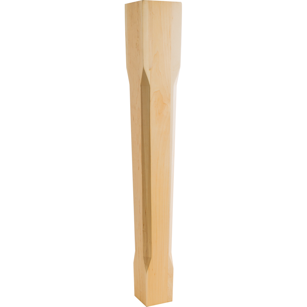 5" Square x 35-1/2" Tapered Post with Chamfer Edges